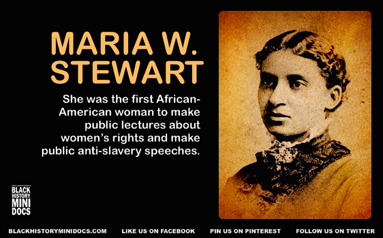 Black Women in History – Maria W. Stewart | Renew Your Thinking